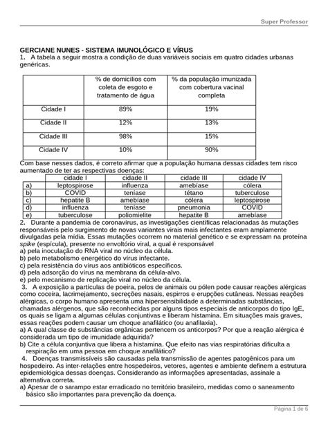 Sistema Imunológico E Vírus L Pdf
