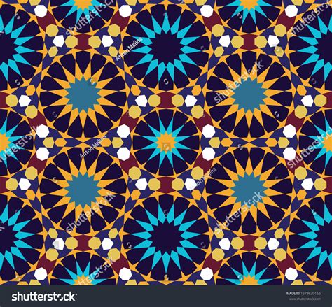 Islamic Geometric Pattern Moroccan Wallpaper Mosaic Stock Vector Royalty Free 1573630165