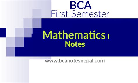 Mathematics One Notes Bca First Semester Bca Tu Bca Notes Nepal