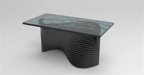 Table Curved 3d2d Parametric Model Customize And Download The 3d Model