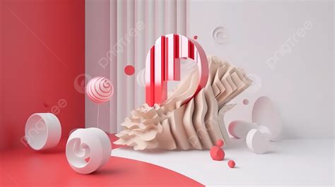 일부 흰색과 빨간색으로 설정된 빨간색과 흰색의 3d 렌더링 우리를 따라 텍스트 배경으로 3d 렌더링 Pinterest 로고