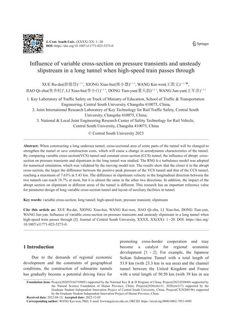 PDF Influence Of Variable Cross Section On Pressure Transients And