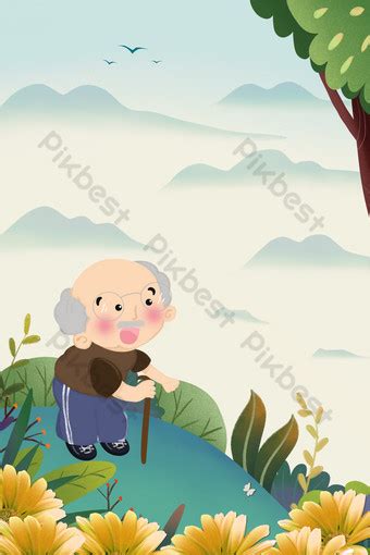 Jiujiu Chongyang Respecting Festival Poster Design Template Ai Free