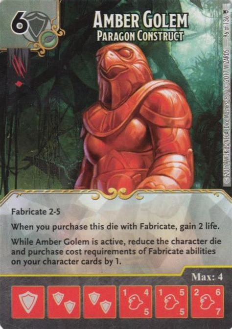 Amber Golem Paragon Construct Toa Cardguide Wiki Fandom