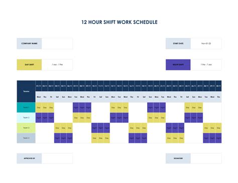 Free 10 Hour Shift Schedule Template Excel Gsheets