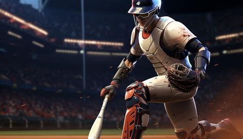 Premium Ai Image Illustrate A Robotic Baseball Player With Advanced