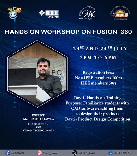 Sumit Chawla On Linkedin Ieee Autodesk Fusion360 Bvm Workshop