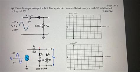 Solved Page Of Q Draw The Output Voltage For The Chegg Com