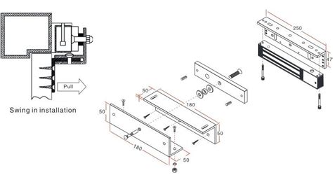 ZKTECO AL280LED Contrachapa Magnetica De Uso Rudo Para Puertas De 280