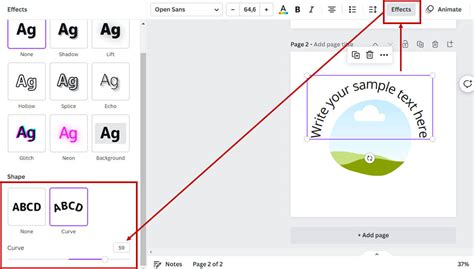 how to wrap text in canva around images and shapes