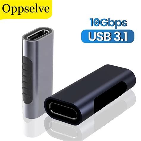 Usb Type C Adapter Female To Female Extension Cable Connector Portable