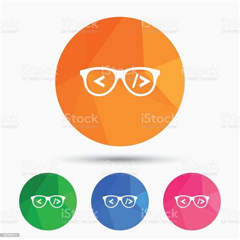 Coder Sign Icon Programmer Symbol Stock Illustration Download Image