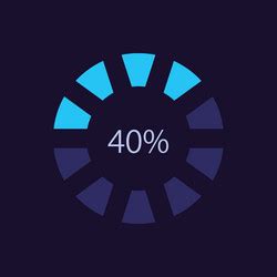 Radial Wheel Progress Infographic Chart Design Vector Image