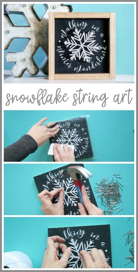 Snowflake String Art Sugar Bee Crafts