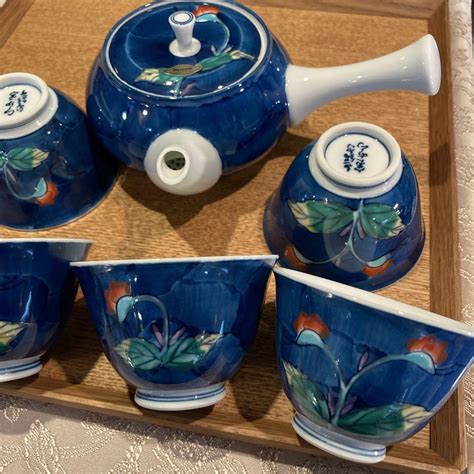 未使用 有田焼 色鍋島 寛右衛門窯 茶器揃 メルカリ