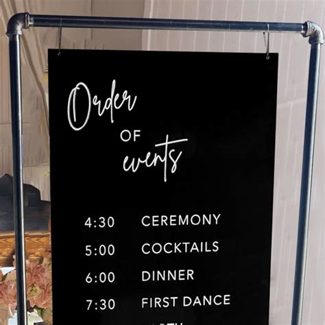 Sign Order Of Events Venue 5126