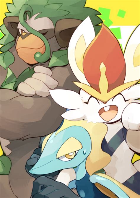 Hiratai Tori Cinderace Inteleon Rillaboom Nintendo Pokemon Commentary Request D