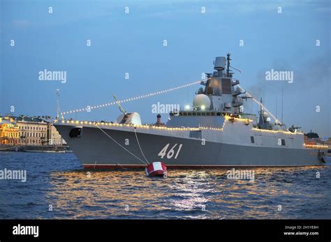 Illuminated Russian Frigate Admiral Kasatonov The Admiral Gorshkov