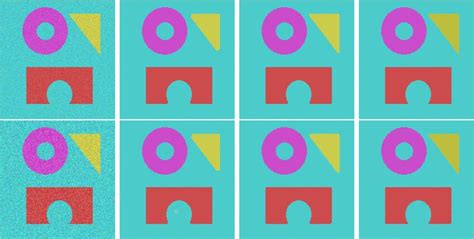 segmentation of noisy synthetic image with four different colours