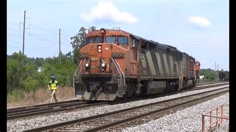 Cn Units And Ex Santa Fe Warbonnet Sd75m Lead Ns 64h Ethanol Train Youtube