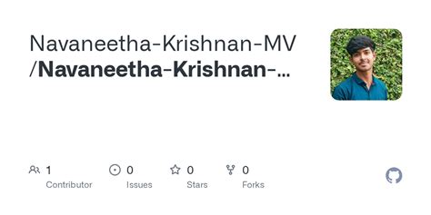 Github Navaneetha Krishnan Mvnavaneetha Krishnan Mv