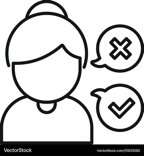 woman choosing between right and wrong decisions vector image