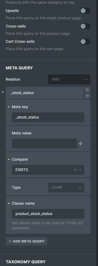 Wait Duplicate Products When Order By Stock Status Menu Order Id Bugs Bricks