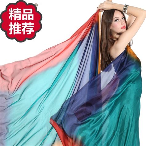 最爱饰妮欧美大牌桑蚕丝正品丝巾超长超大渐变色围巾披肩女 Cs098嘉兴爱相随