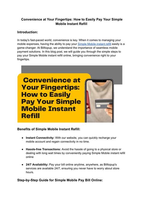 PPT Convenience At Your Fingertips How To Easily Pay Your Simple