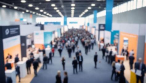 Premium Photo Expo Essence Dynamic Crowd Dynamics In Blurred Hues