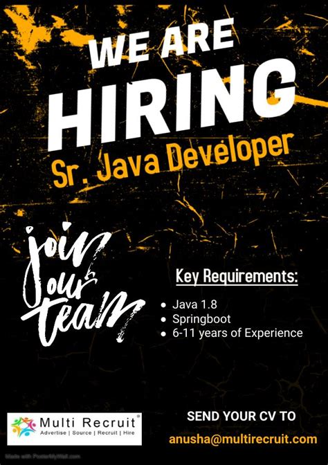 anusha pj on linkedin opportunity jobhiring seniorjavadeveloper