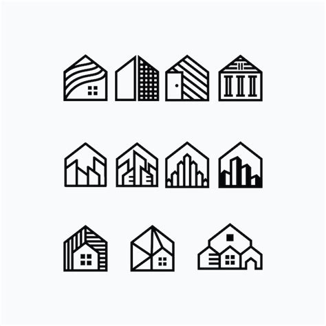 Coleção De Conjuntos Arquitetônicos De Edifícios E Casas Modernas