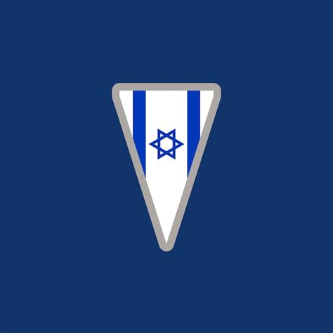 Ilustración de la plantilla de la bandera de israel Vector Premium