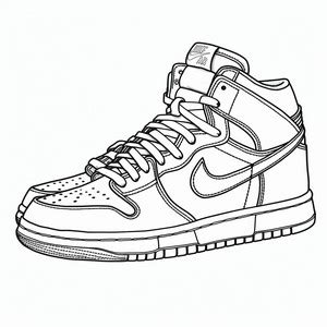 Jordan Nike Shoes Coloring Page