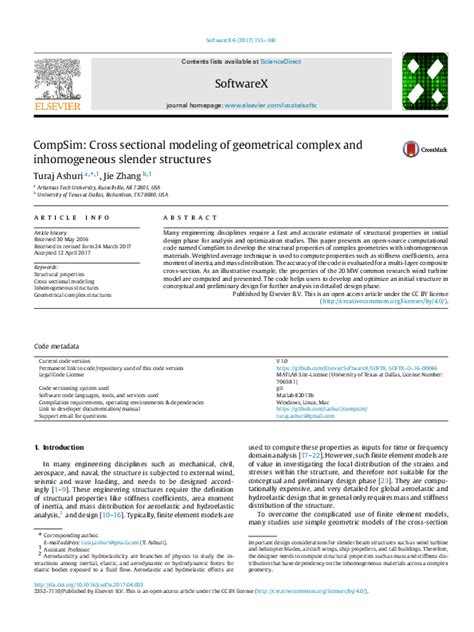 Pdf Compsim Cross Sectional Modeling Of Geometrical Complex And Inhomogeneous Slender Structures