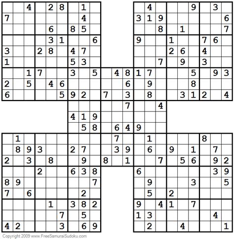 1001 Moderate Samurai Sudoku Puzzles Sudoku Puzzles Sudoku Sudoku