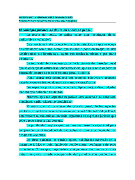 Imputabilidad E Inimputabilidad Pdf Psicosis Ciencias Del Comportamiento