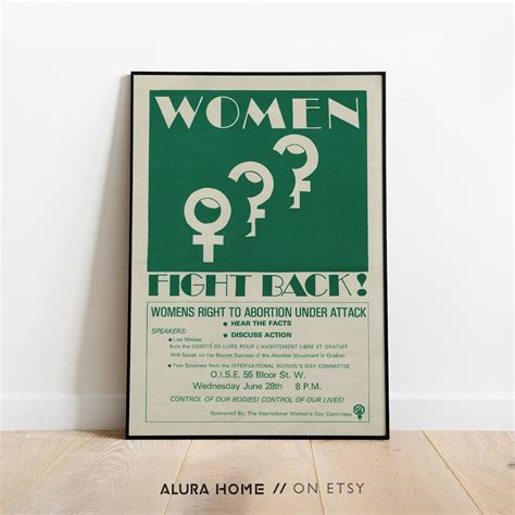 Reproduction Of Vintage Feminist Poster Womens Rights Poster Etsy