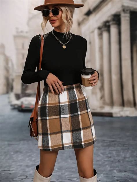 Pattern High Waist Skirt Elegant Mini Bodycon Skirt Temu