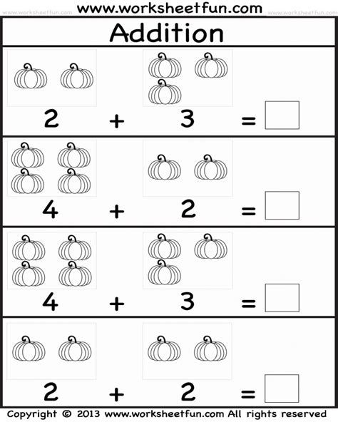 Kindergarten Addition Free Printables
