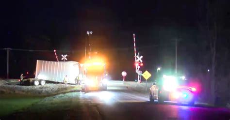 Police Investigating Crash Involving A Train And A Tractor Trailer On