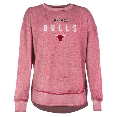Nba Chicago Bulls Womens Burnout Crew Neck Fleece Sweatshirt L Target