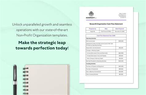 Nonprofit Organization Cash Flow Statement Template In Word Pdf