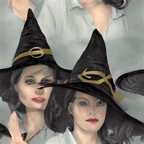 Witch Graphic With Repeating Pattern · Creative Fabrica