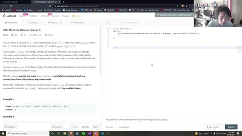 928 Minimize Malware Spread Ii Daily Leetcode Day 4 Youtube