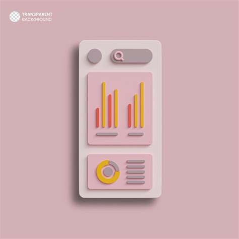 Premium Psd Analytics Ui App Interface Isolated 3d Icon