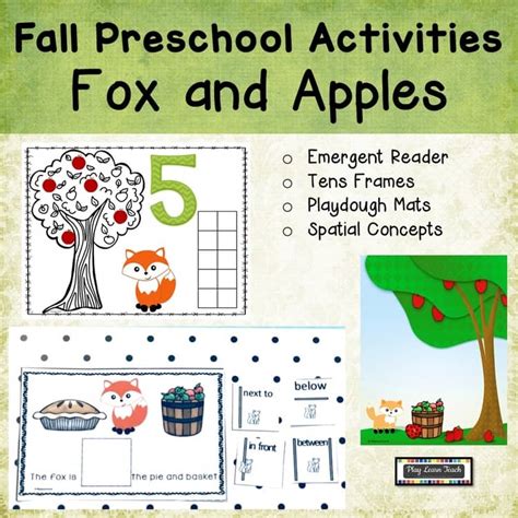 Fall Apples Preschool Activities Adapted Reader Spatial Concepts Tens Frames