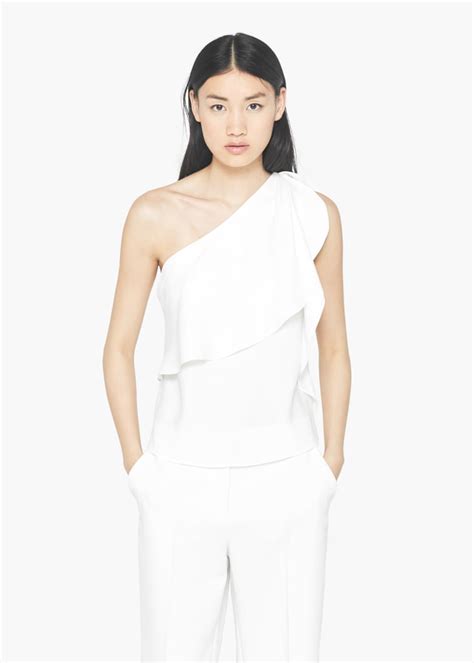 Mango Asymmetric Ruffle Top 51 Going Out Tops To Pair With Jeans