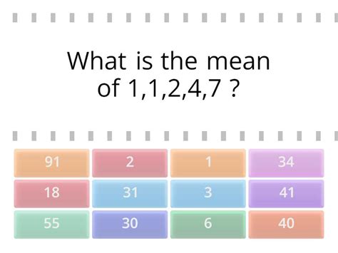 Mean Median Mode And Range Calculate Find The Match
