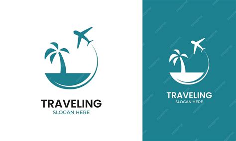 Premium Vector Tourism Island Logo With Beach And Tropical Concept